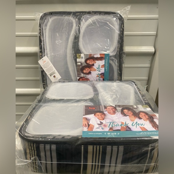 lug | Storage & Organization | Nwt Lug Sky Cubbies Love Stripe Black ...